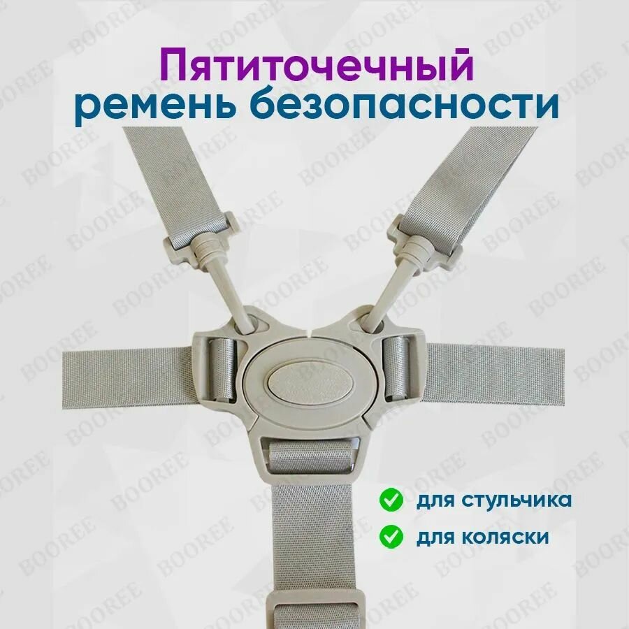 Пятиточечный ремень безопасности для коляски, стульчика для кормления