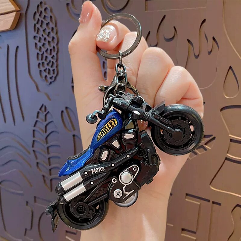 Креативный брелок-подвеска из сплава в виде мотоцикла Harley, имитация гоночного мотоцикла, игрушка, украшение, брелок
