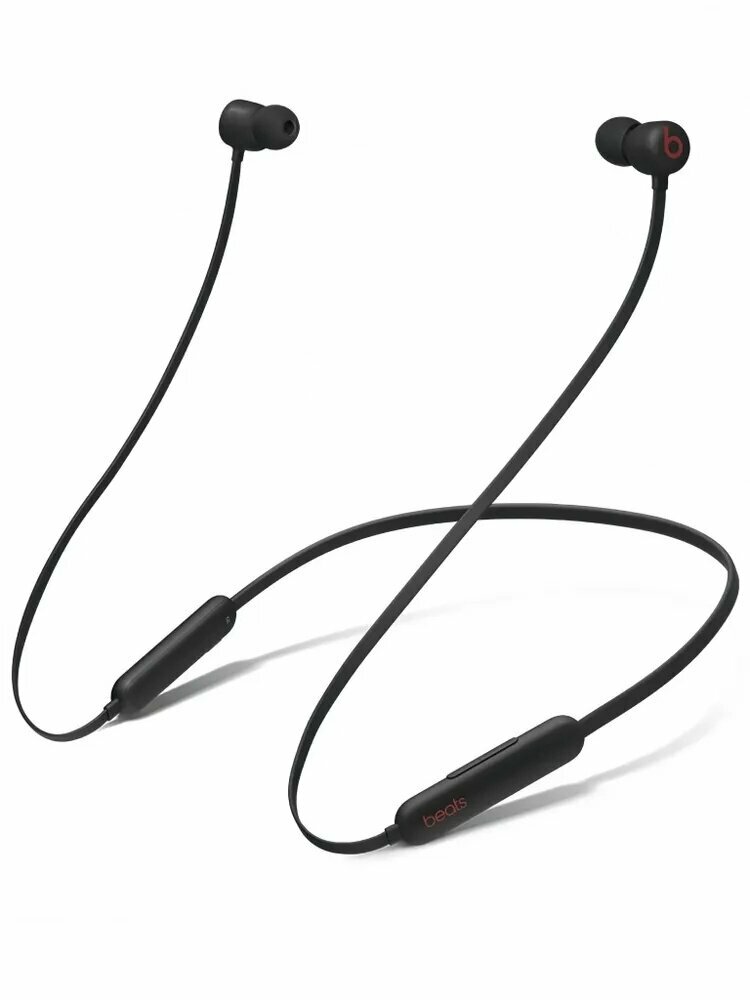 Beats Наушники беспроводные с микрофоном Beats Flex, Bluetooth, черный, красный