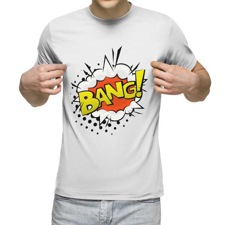 Мужская футболка «Bang» (белый, S)