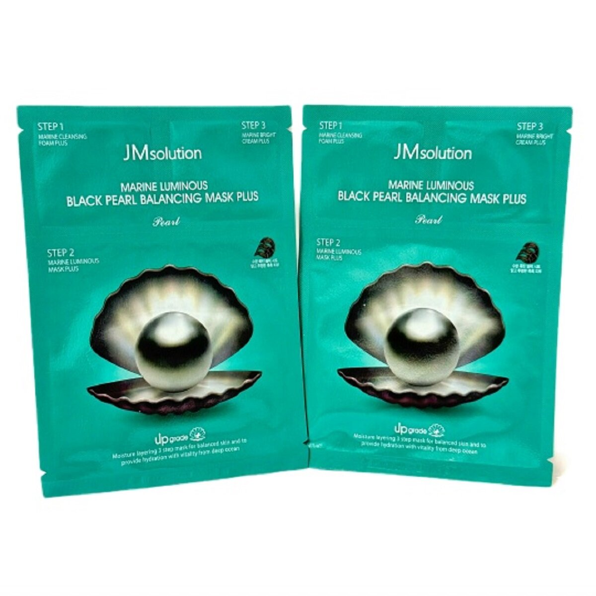 JMsolution Трехшаговая маска для сияния кожи (2шт) Marine Luminous Black Pearl Balancing Mask