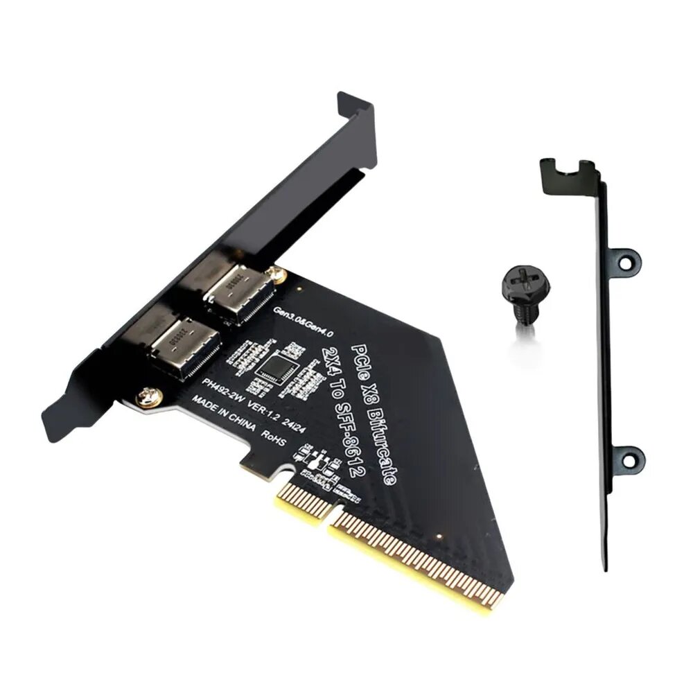 PCIE 4.0X8 PCIExpress X8 для подключения к внешнему хост-адаптеру Oculink SFF-8612 SFF-8611