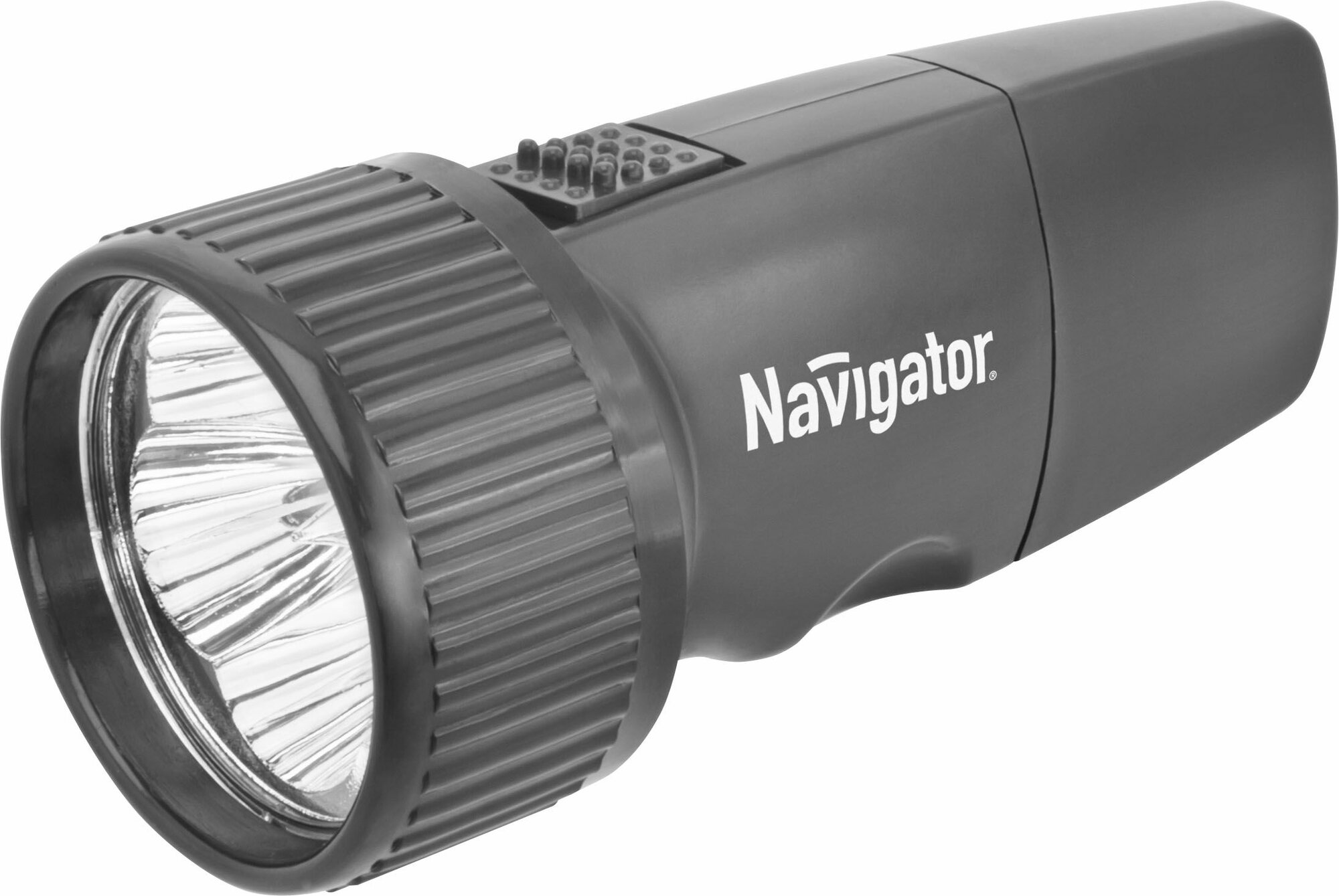 Фонарь Navigator Group светодиодный NPT-CP02-ACCU 5LED аккумуляторный с вилкой для зарядки пластик