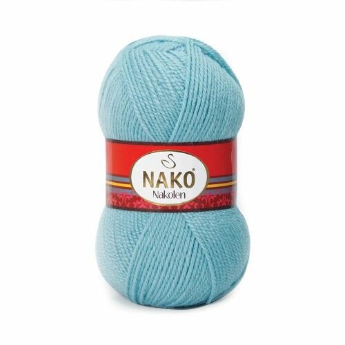 Пряжа Nako Nakolen 10036 (5 мотков по 100г/210м) голубой