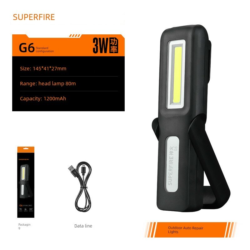 Рабочий фонарь Shenhuo, складной, сверхъяркий светодиодный фонарь для авторемонта с магнитом, перезаряжаемый фонарь для