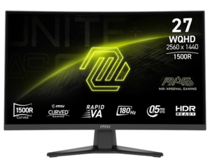 Монитор MSI Монитор MSI 27" Mag MAG 275CQF E18 черный VA LED 16:9 HDMI полуматовая 1000:1 250cd 178гр/178гр 2560x1440 180Hz DP Quad 2K (1440p) 6.05кг