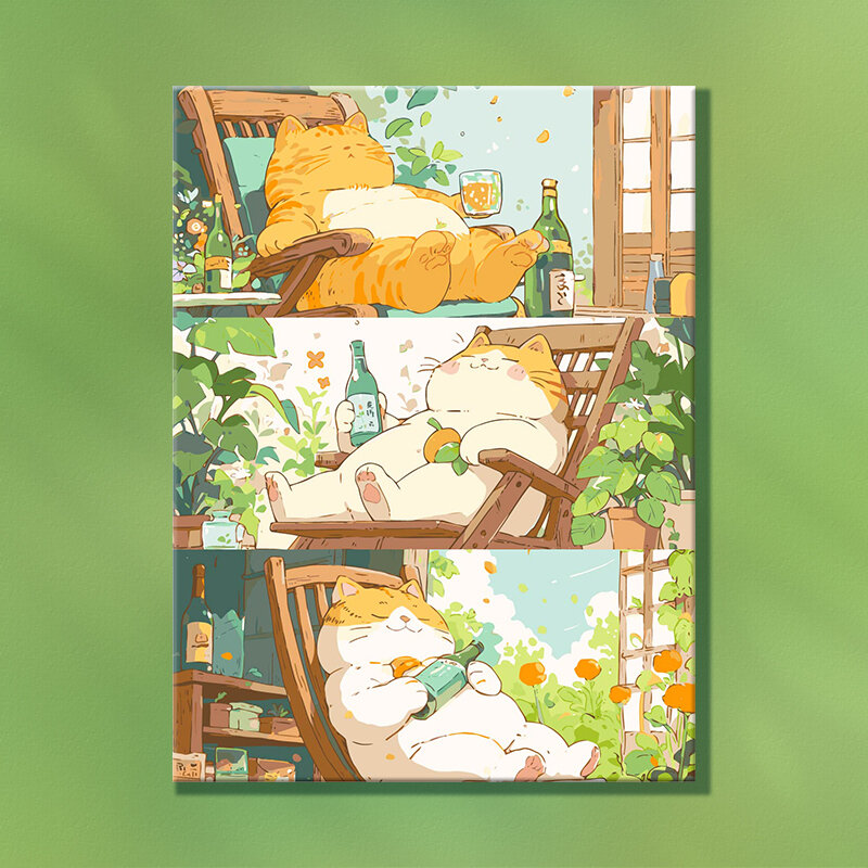 Летняя живопись и раскраска DIY цифровая масляная живопись ручная работа для снятия стресса ручная раскраска исцеляющая акриловая живопись