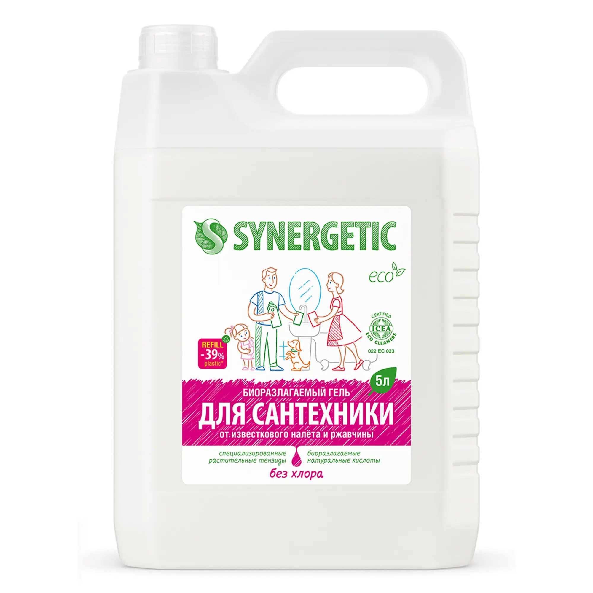 Средство чистящее для сантехники Synergetic 5л