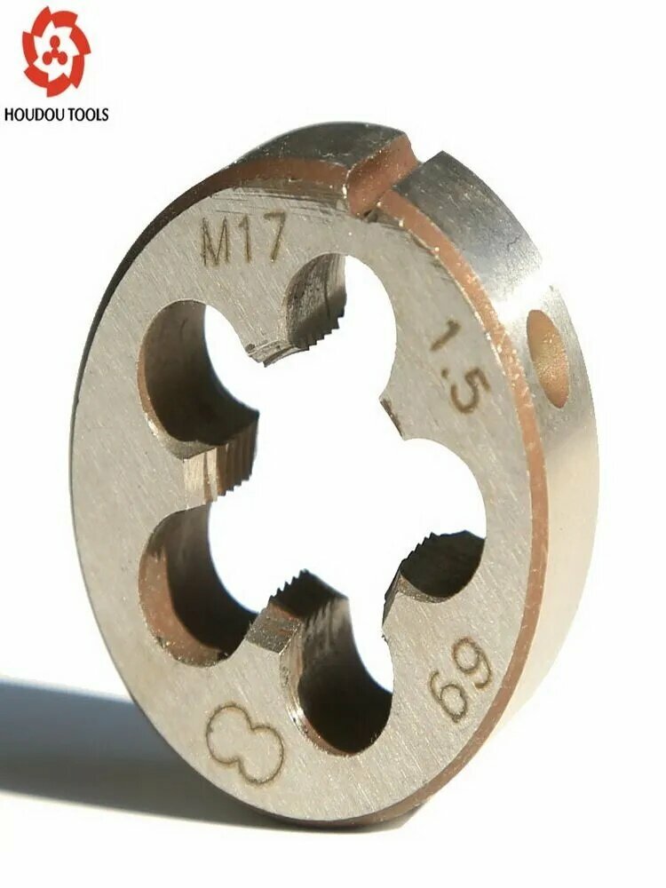 Плашка ручная, правая, М17х1,5, Сталь инструментальная 9XC, 1 штука