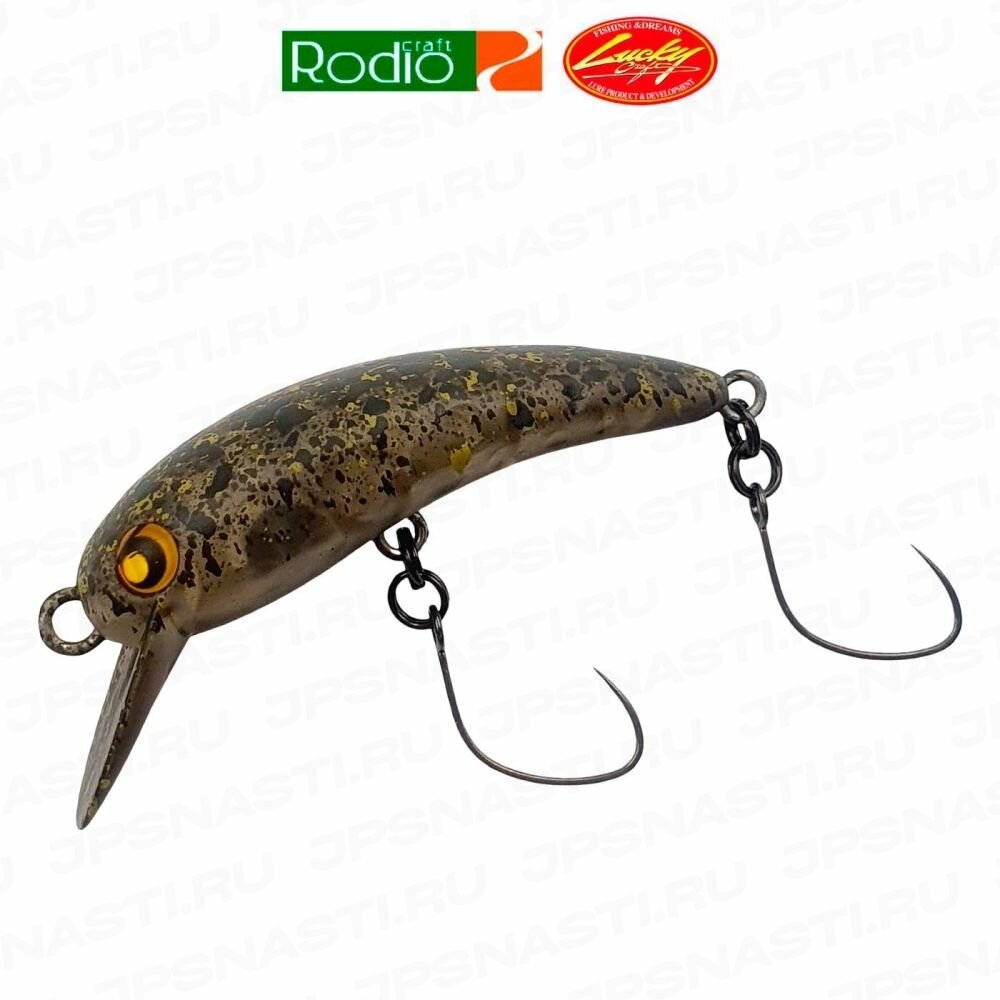 Японский воблер на форель Lucky Craft x Rodio Craft Wah 37FII, 2.5 г, #23 Focus Olive / Форелевые приманки для рыбалки