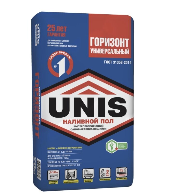 Наливной пол Unis Горизонт 20 кг