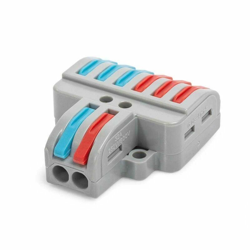 Клемма проходная КВТ ответвительная СМК 222-426, серый