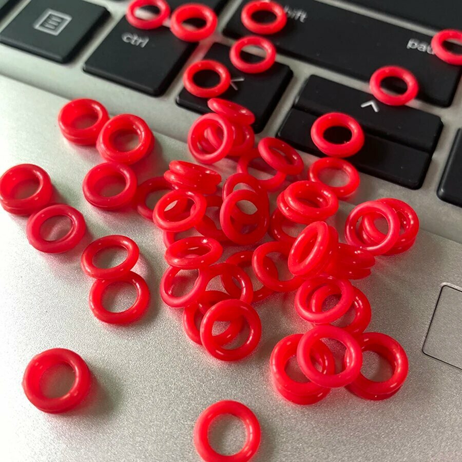 150 шт. Силиконовые Уплотнительные Кольца-Демпферы для Клавиатур Cherry MX, Красный, red 150pcs