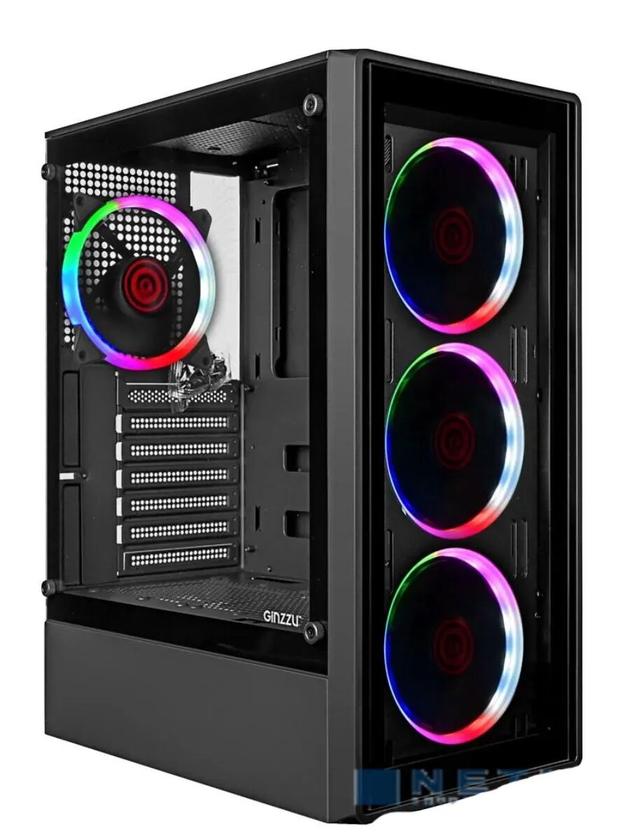 Корпус для ПК CL325 ATX FAN 4*RR4 FRGB передняя панель Стекло