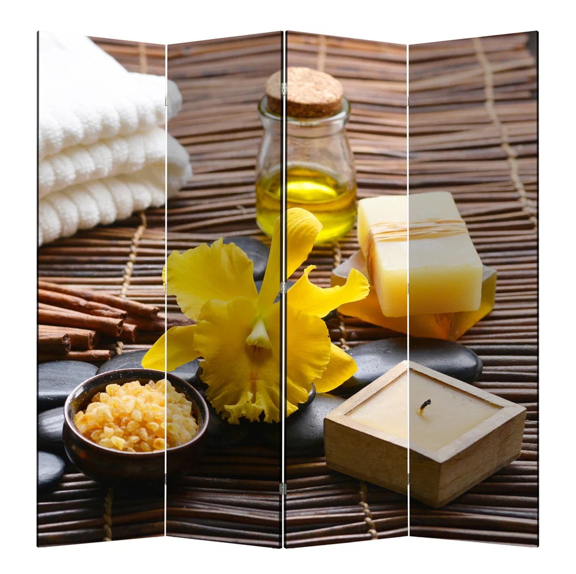 ПВХ ширма перегородка для зонирования Спа 1 - 4, размер 177х188/47 см