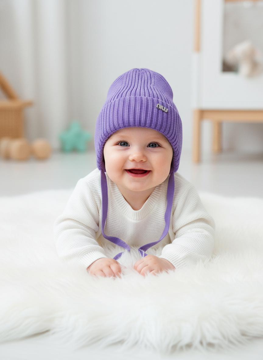 Шапка-бини весна/осень для девочек