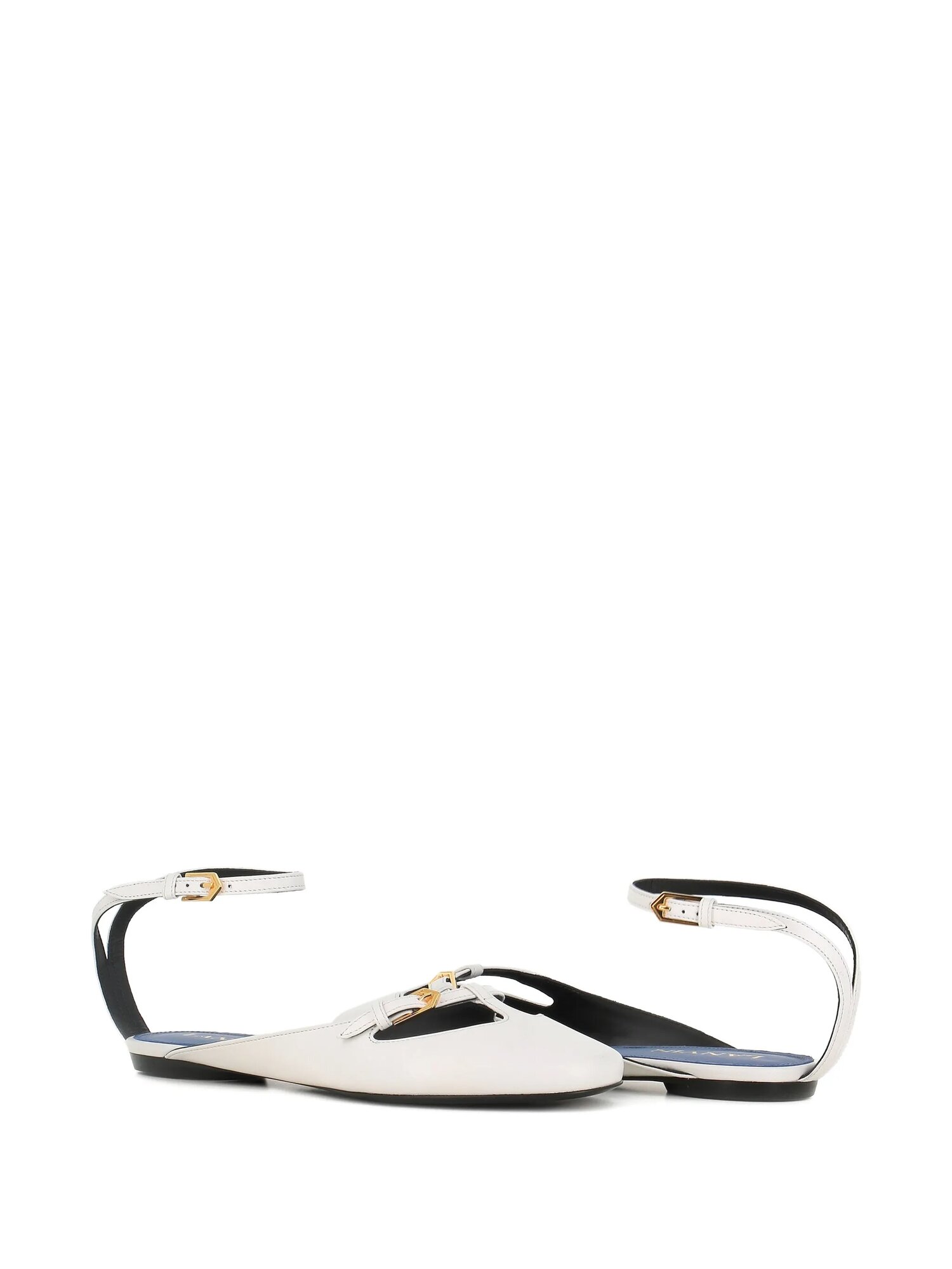 Туфли Lanvin Buckle-strap flat pumps, размер 40, white — фото 1