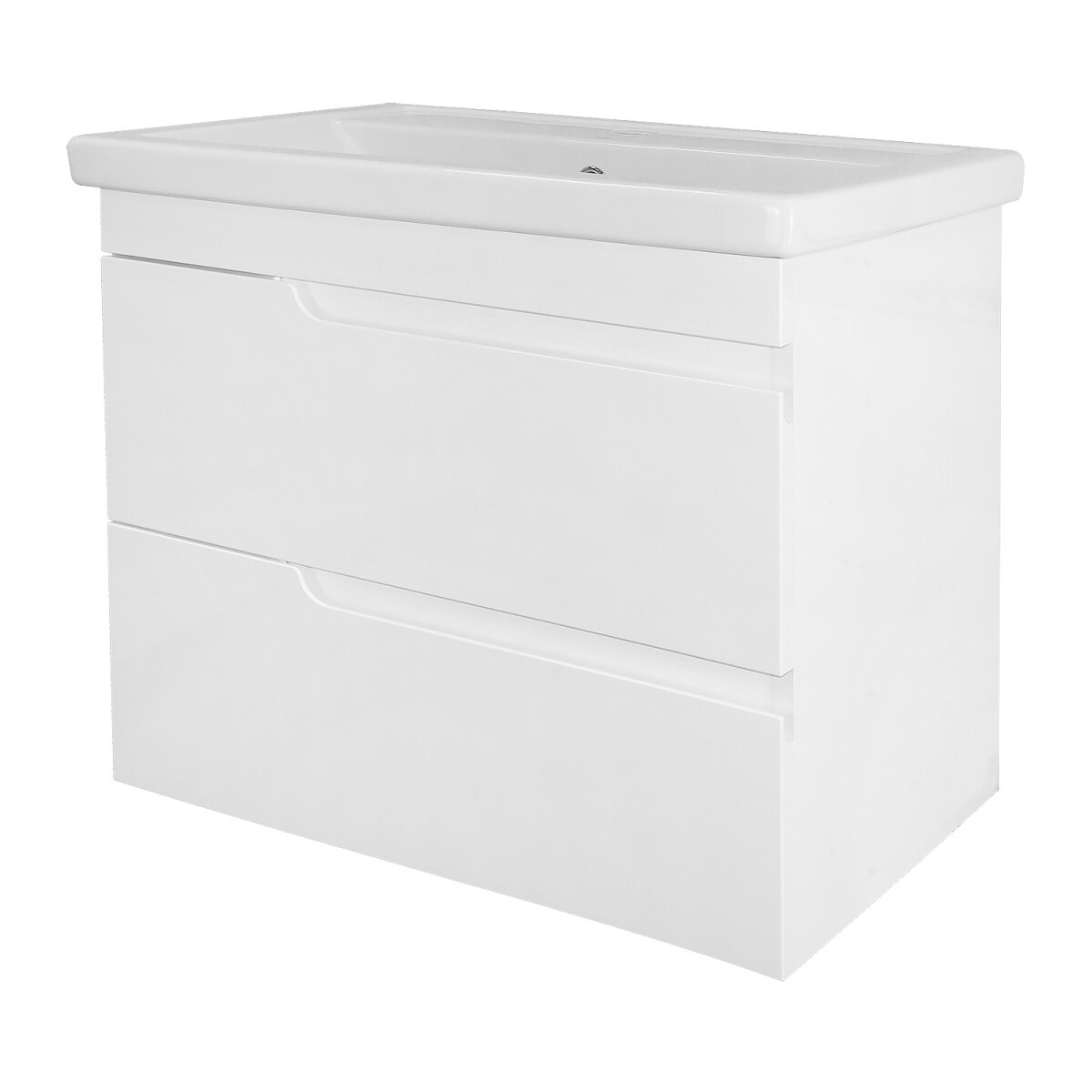 Тумба с раковиной подвесная Loranto KANTRI CS00097251 70/2 раковина Фостер 70, белый глянец