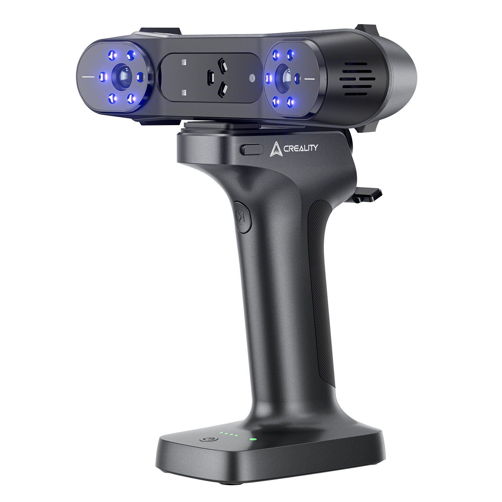 Сканер 3D RaptorX, 34 перекрестные + 7 параллельные синие линии + ИК, беспроводной, скорость сканирования до 60 кадров/сек, разрешение 0,02 мм, стабилизация против дрожания, сканирование черных/металлических объектов без спрея, полноцветное