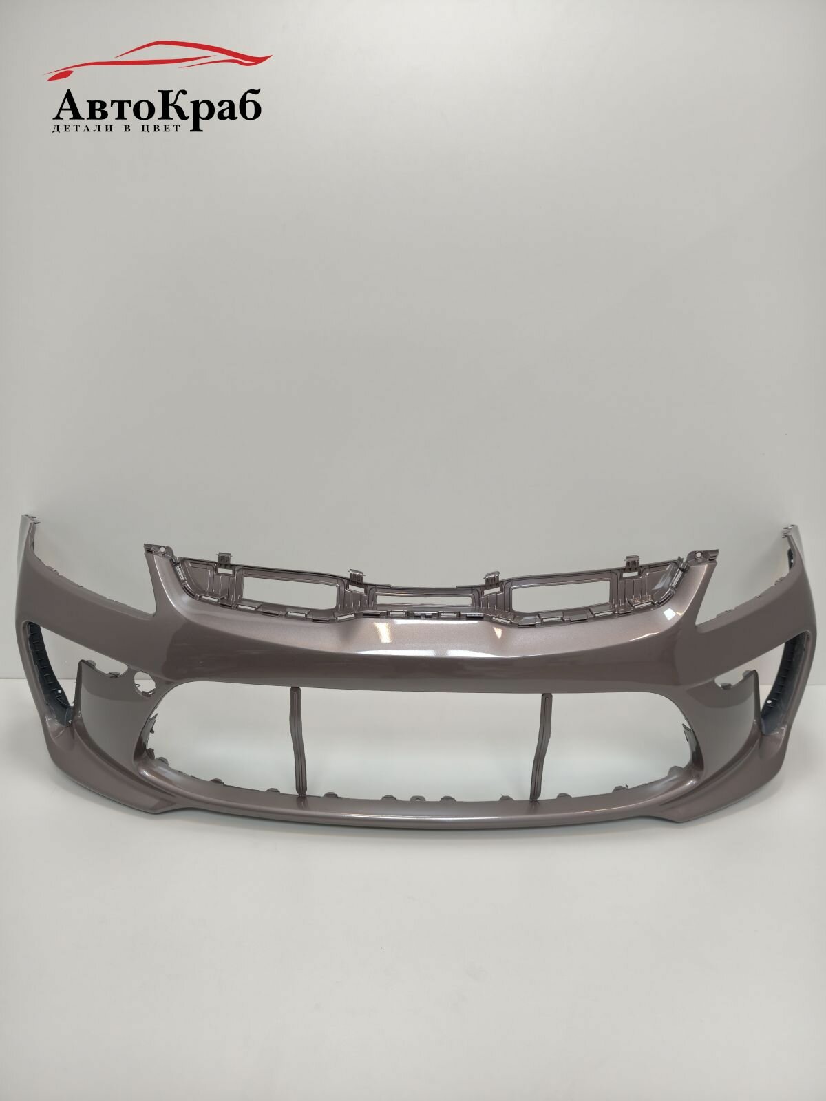 Бампер передний в цвет для Киа Рио 4 2017 - 2020 г. S4N - коричневый