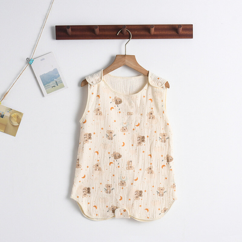 Спальный мешок для новорожденных, детский спальный мешок из марли, тонкое анти-ударное одеяло для детей весной и летом, универсальные пижамы для детей на все сезоны