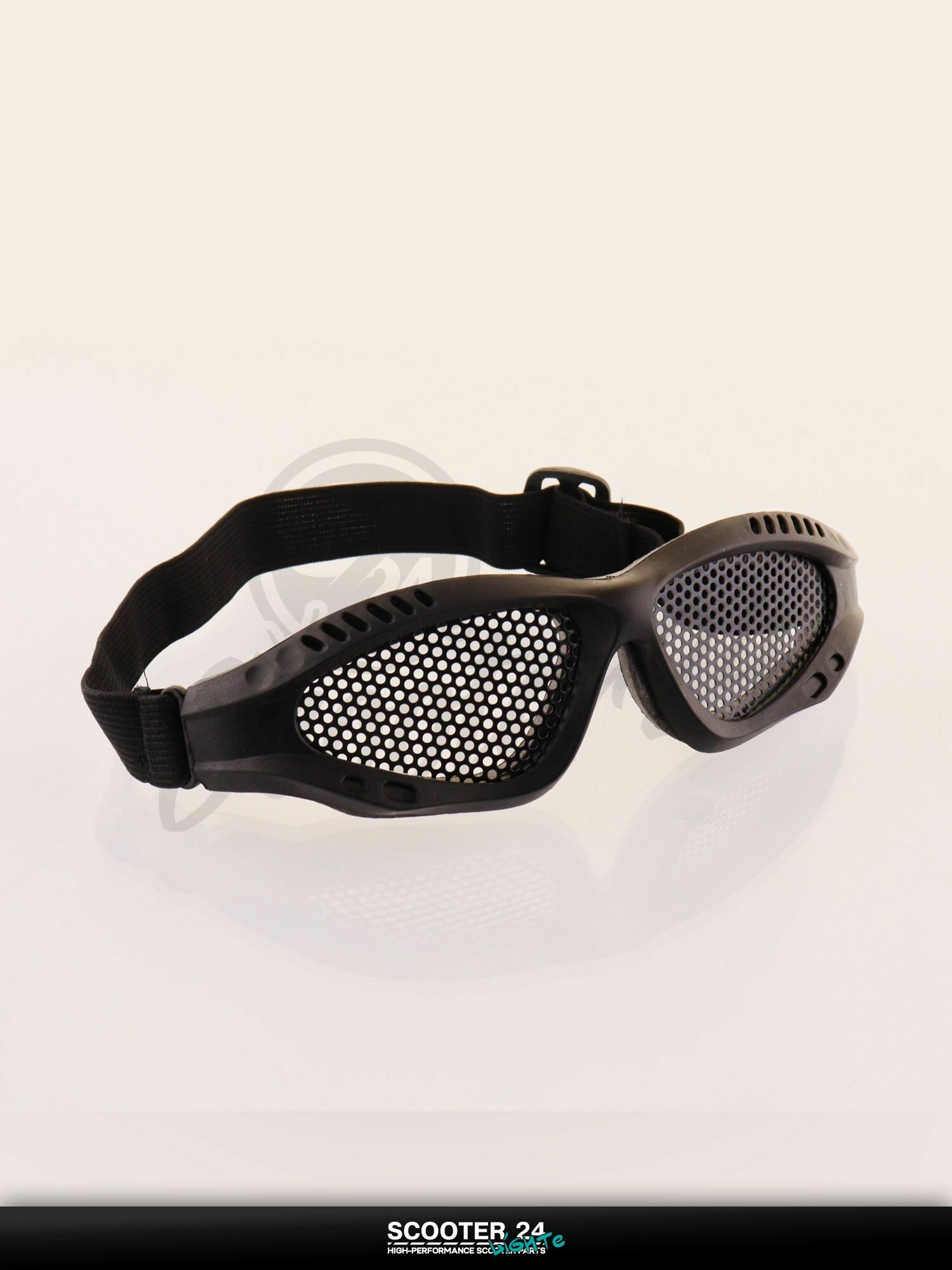 Очки мото "KOESTLER" (на резинке, черные, c перфорационным стеклом) маска для мотокросса / эндуро на мотоцикл / питбайк квадроцикл и снегоход под шлем универсальные