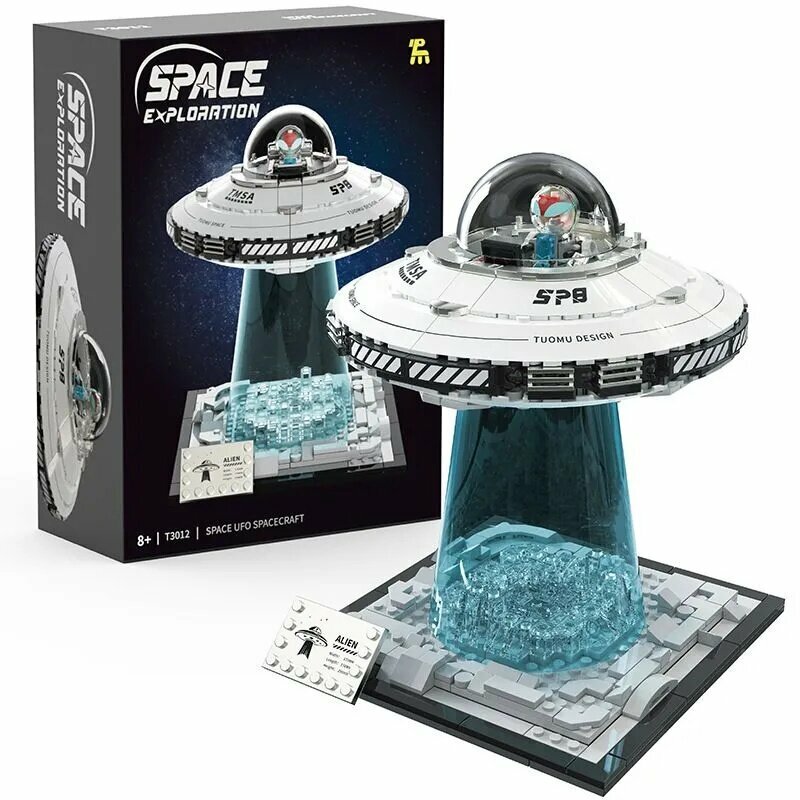 Космическая серия T3012, инвазия инопланетян, НЛО, летающая тарелка, космический корабль, игрушка для сборки для мальчиков