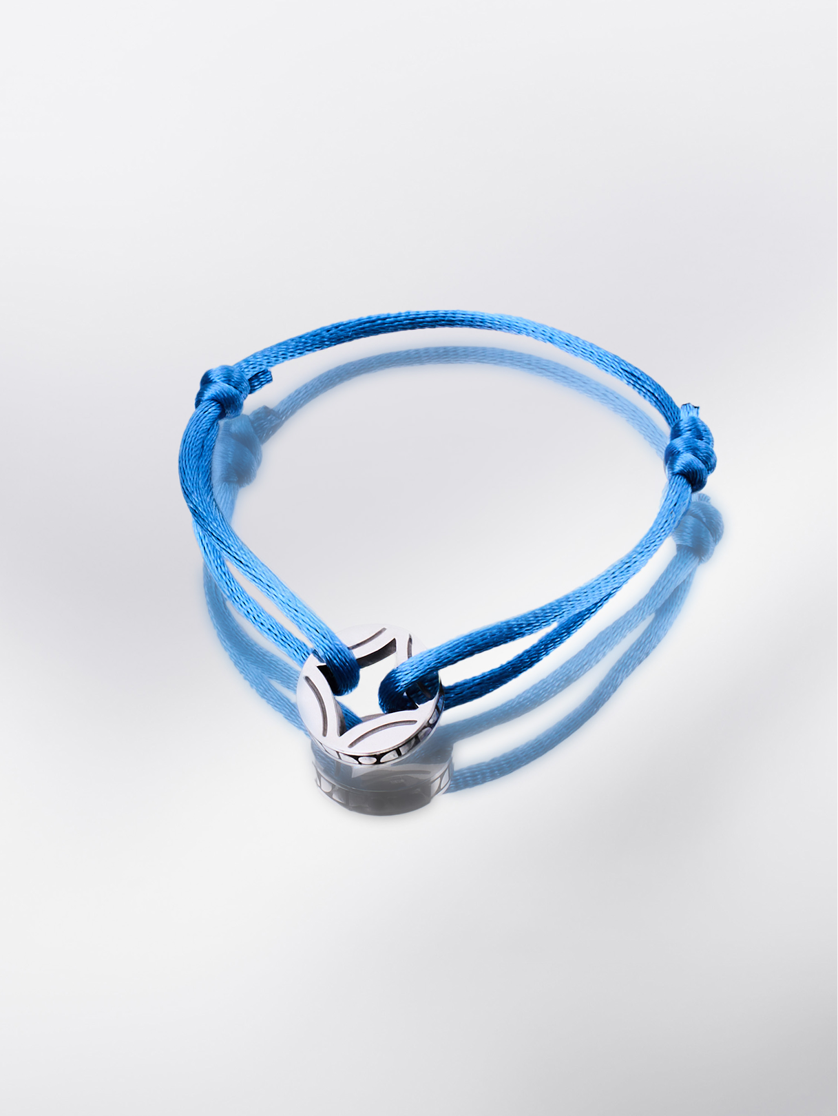 Браслет-нить, серебро, 925 проба, родирование