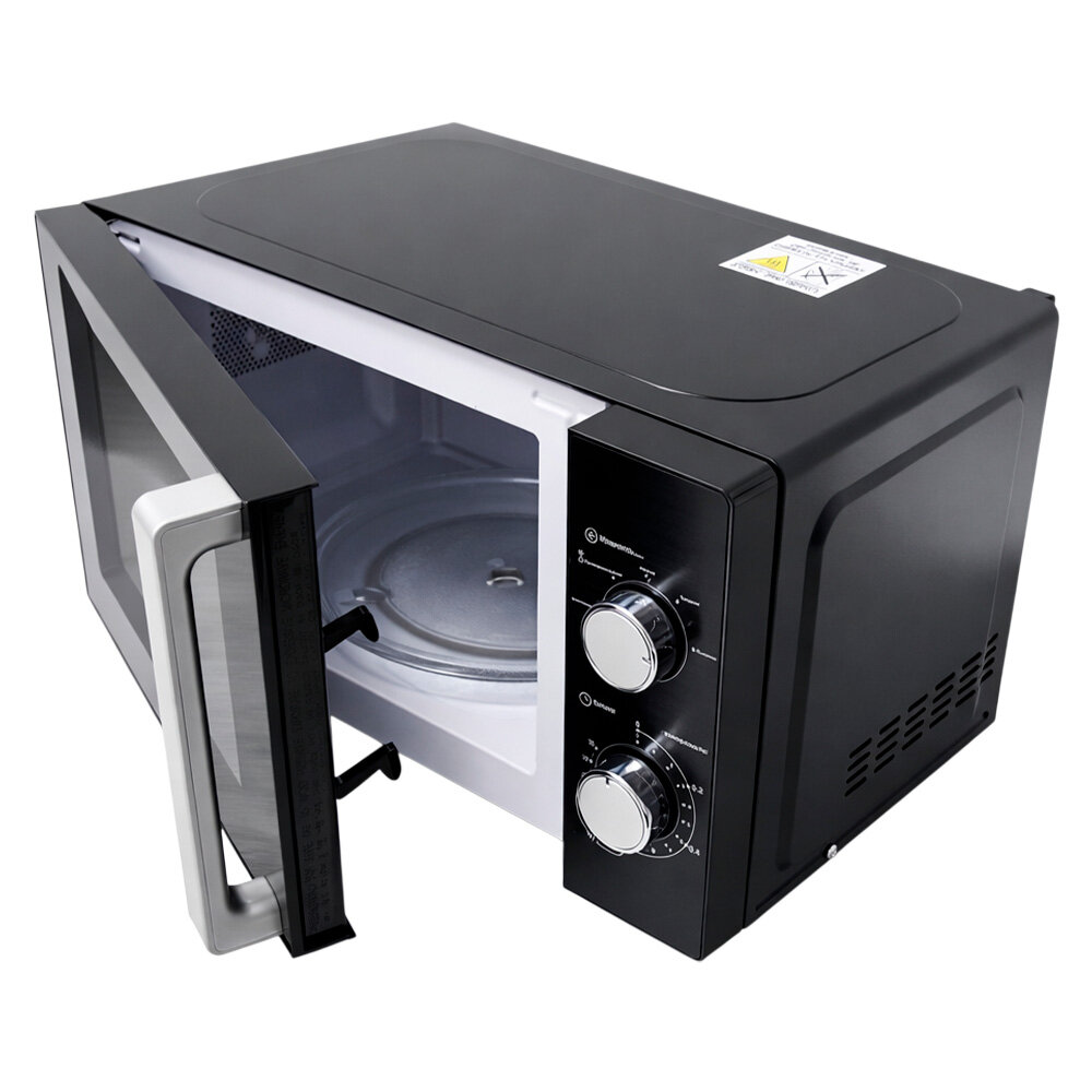 Микроволновая печь ARG MS-2021M, эмалированное покрытие, 700Вт, 20л, чёрная