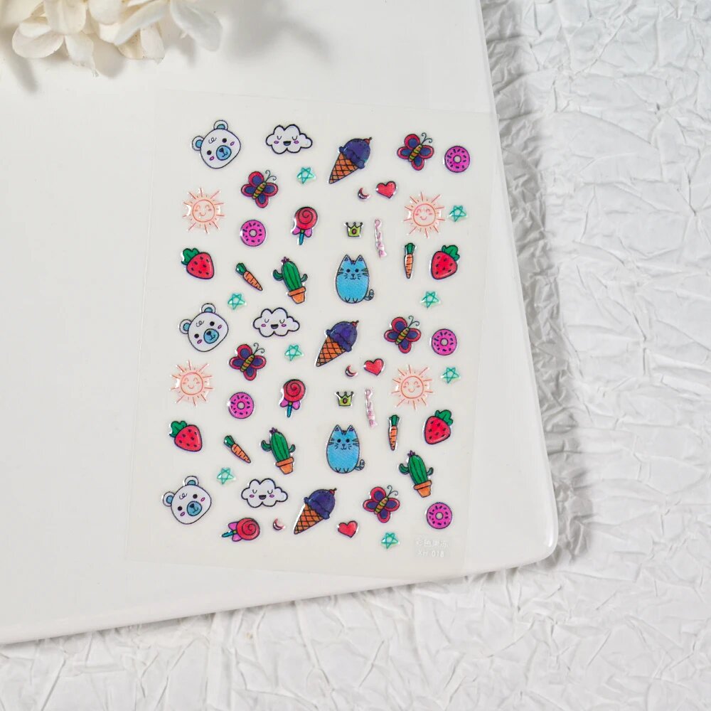 MAFANAILS 5D мультяшные наклейки для ногтей, Цвет: 15