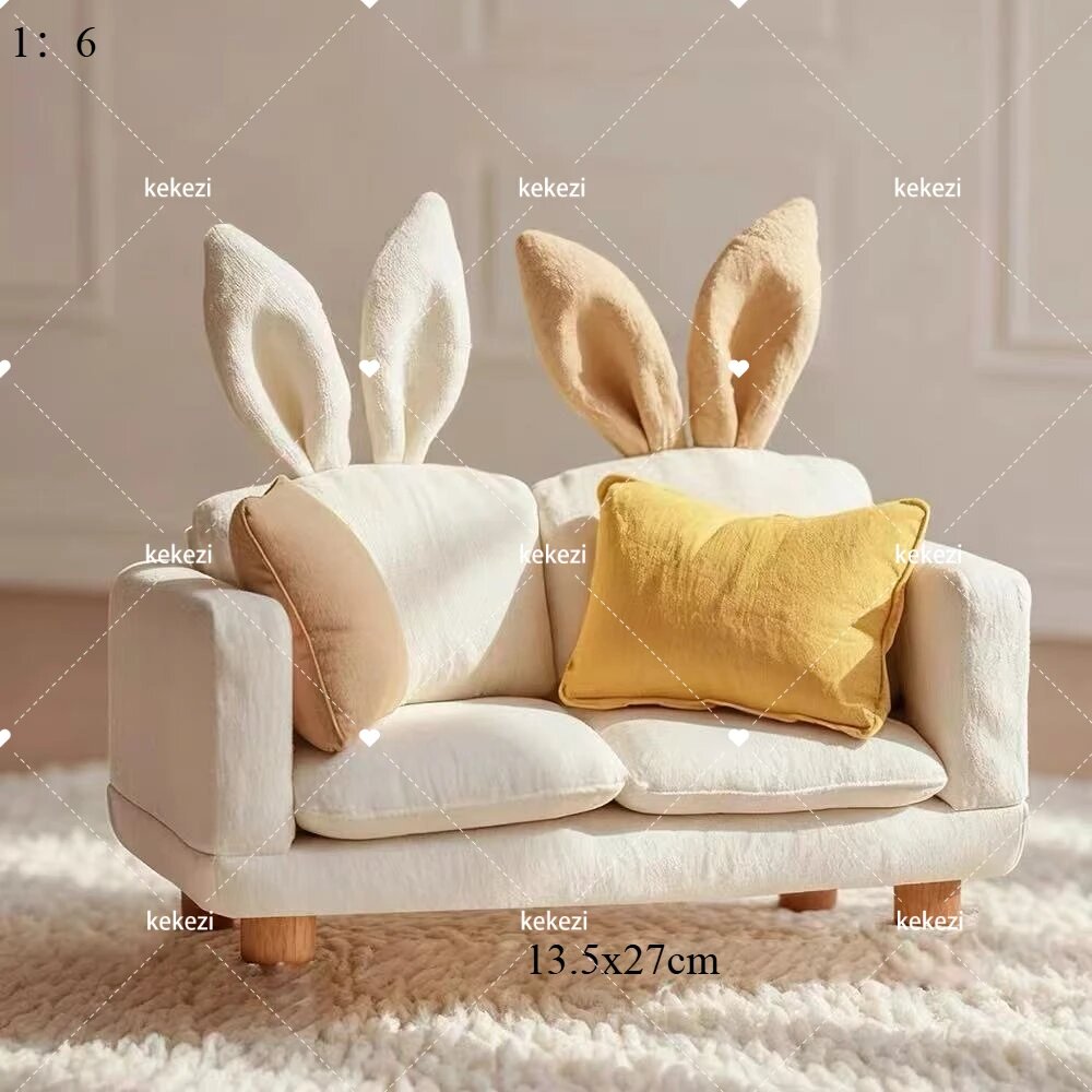 Мини-диван для кукольного домика 1/6 1pcs