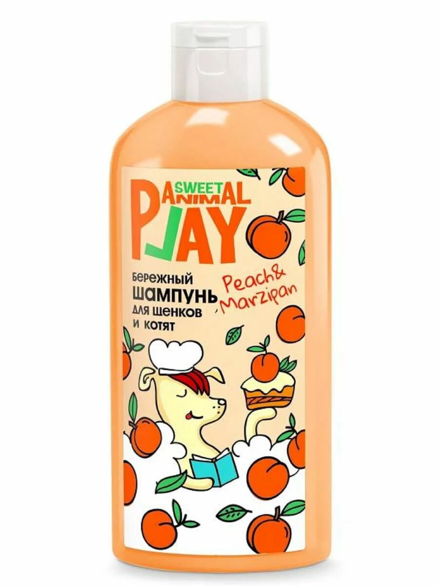 Шампунь Animal Play Sweet для щенков и котят Персиковый марципан , бережный, 300 мл