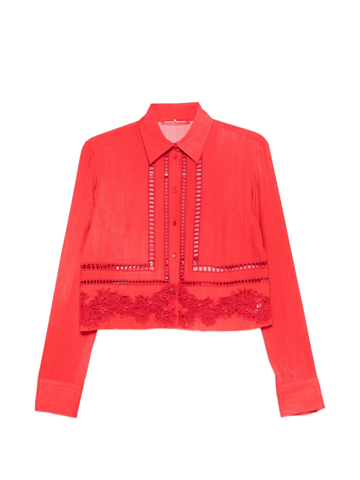 Рубашка Ermanno Scervino Lace-insert shirt