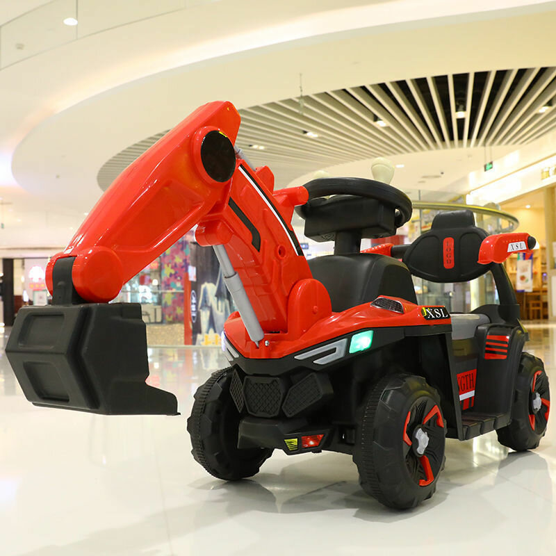 Новая детская электрическая игрушечная машина-экскаватор, катящаяся и ездящая строительная техника, большой экскаватор - самокат для детей