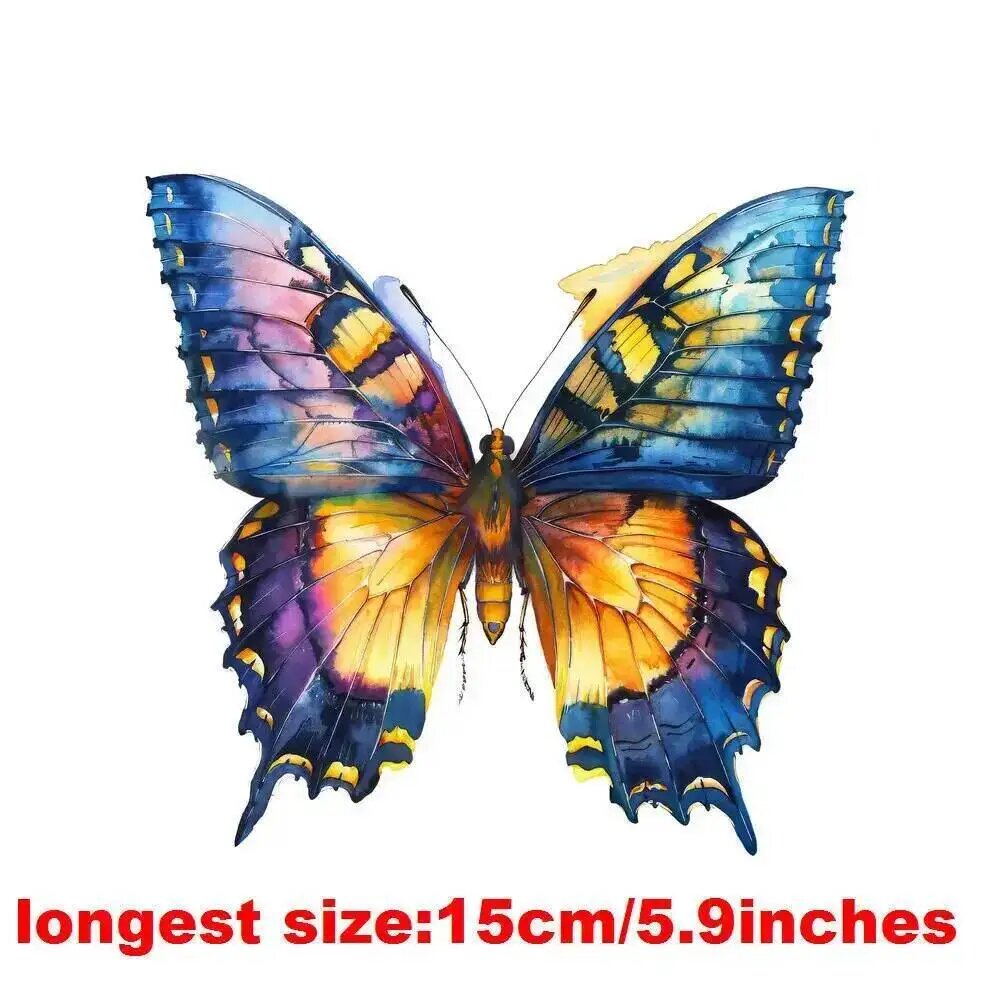 Детские переводные нашивки 15см цветок бабочка YTH0209-21