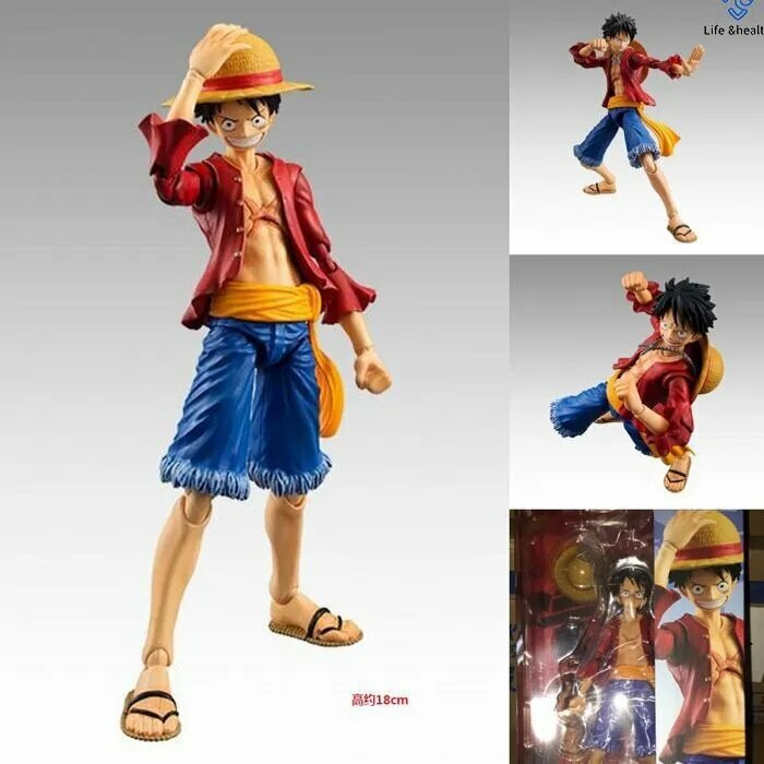 One Piece Луффи-Подвижная кукла-статуэтки (18 см) / Аниме фигурка Luffy.