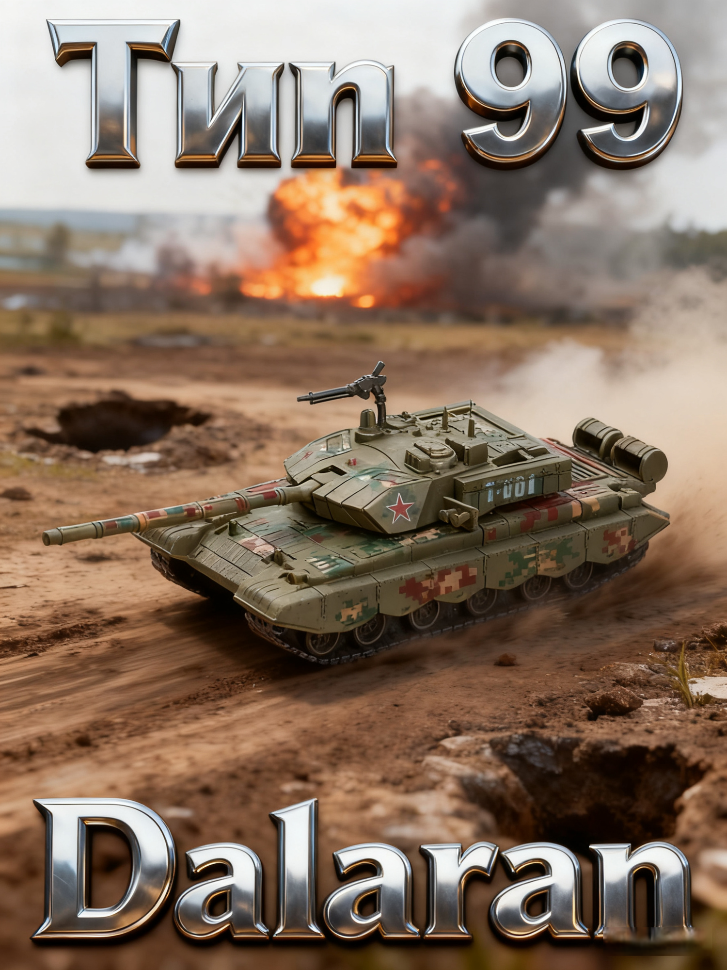 Танк Тип-99 (ЗТЗ-99) (Китай) 1:72 - Сборная модель без клея и окраски детальная Dalaran