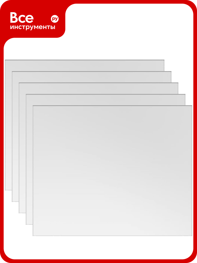 Стекло поликарбонат 133x114x0.7 мм Basic 5 шт Оберон RV0697.5