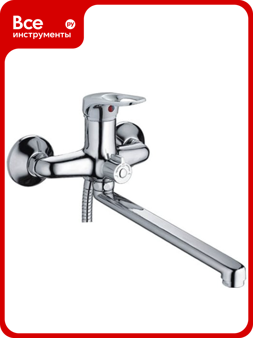 Смеситель для ванны LEDEME картридж 35 мм, дивертор в корпусе, силумин, L2237-B 65792