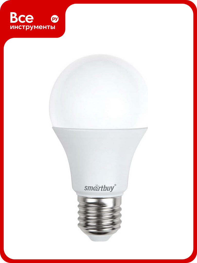 Светодиодная лампа Smartbuy LED A6525W/6000/E27 SBL-A65-25-60K-E27, холодный белый свет, общее освещение