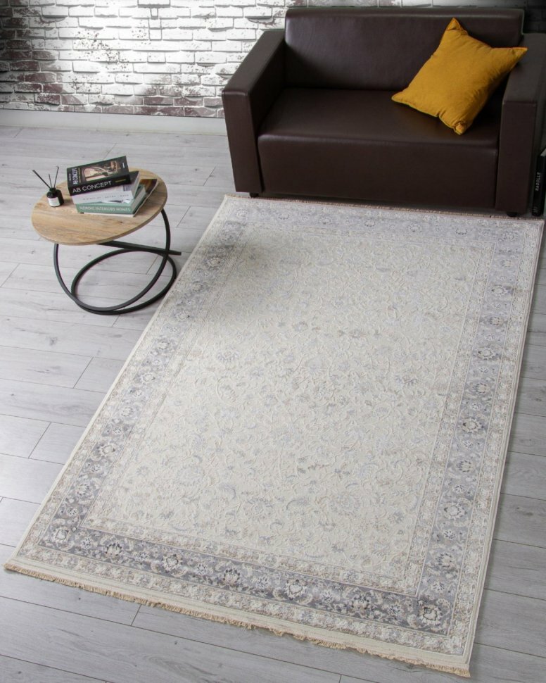 Ковер 35831A - CREAM / L.GREY - Прямоугольник - коллекция JASMINE (2.4 х 3.4 м)