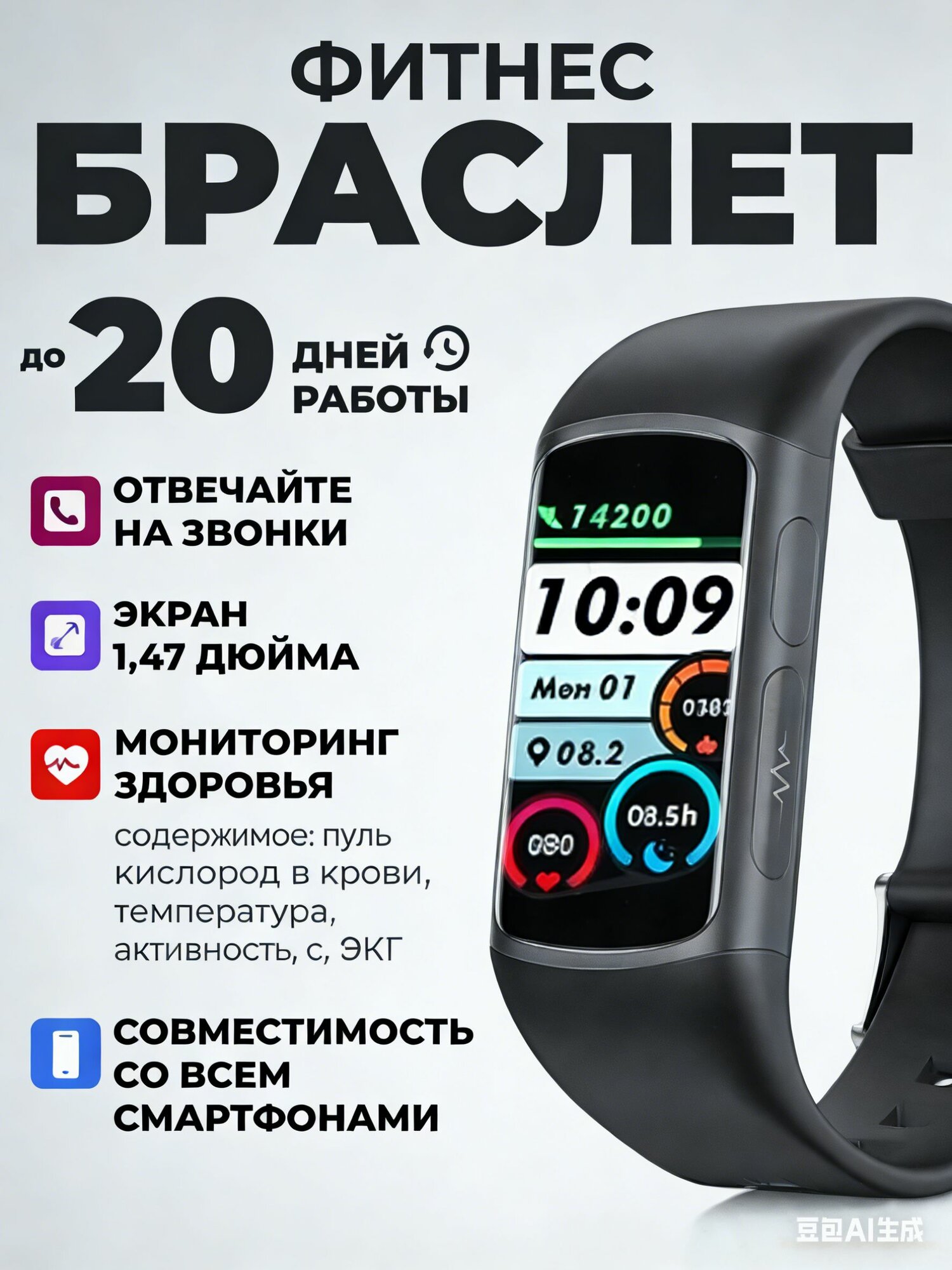 Стильный фитнесбраслет 176172182723235523141, бестселлер