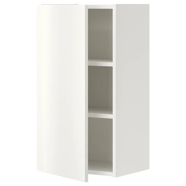 ENHET стеновая комод с 2 полками/дверцей, белый, 40x32x75 см