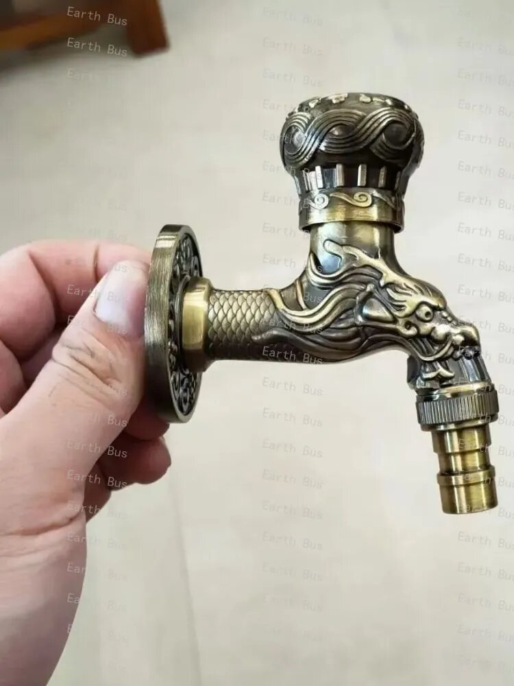 Элегантный бронзовый кран для бани с внешней резьбой 1/2", запорный вентиль, 85°C, 6 бар, 93x48 мм