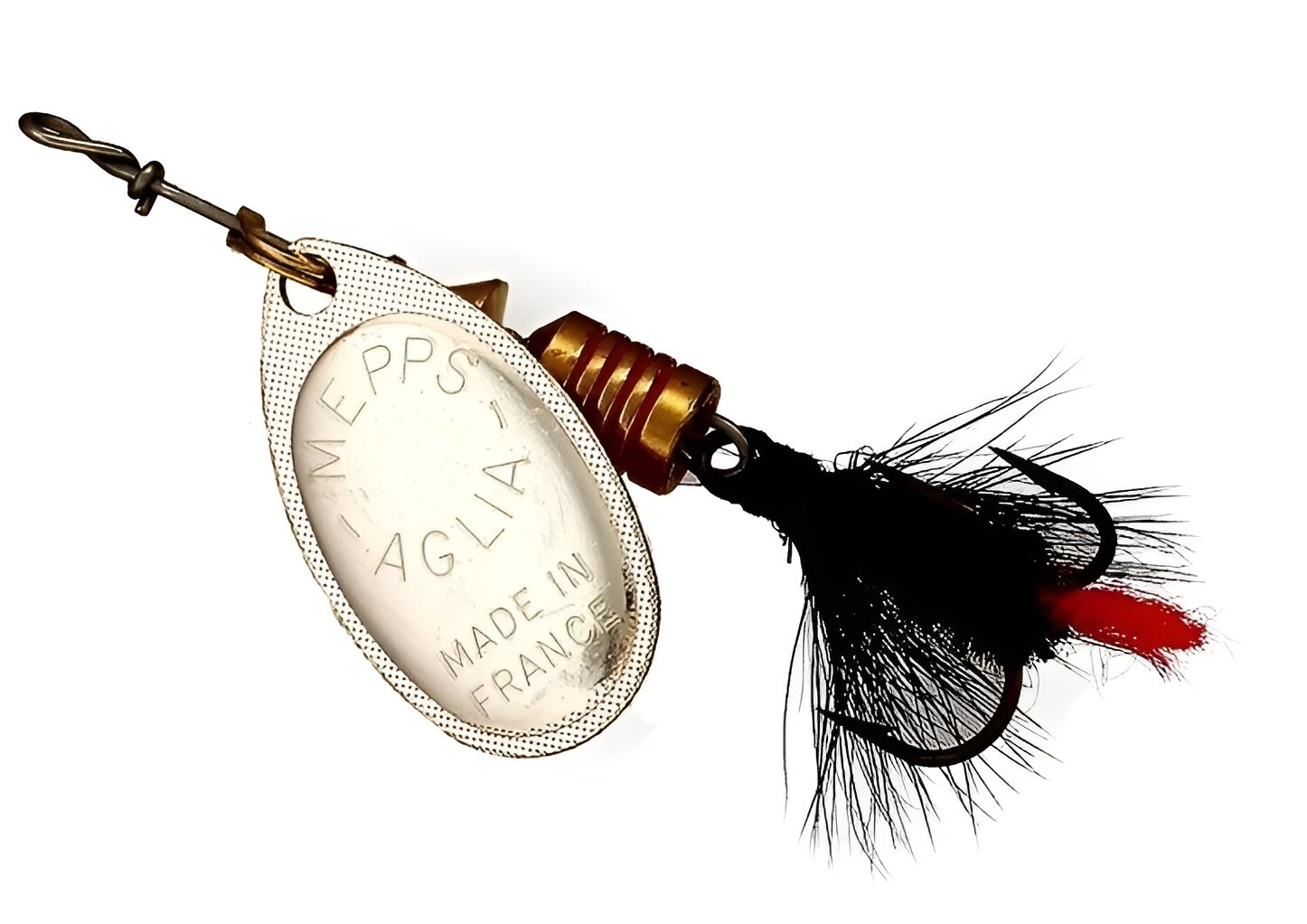 Блесна вращающаяся Mepps AGLIA MOUCHE, №00, SILVER/Black fly, 1 шт.