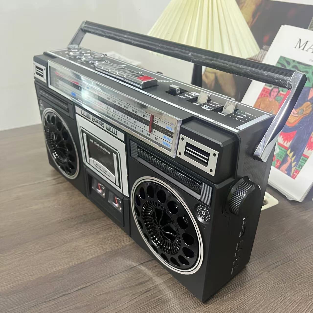 Магнитола hahafsq SKU00287-LYJ-FG, воспроизведение кассеты, радио, Bluetooth, черная