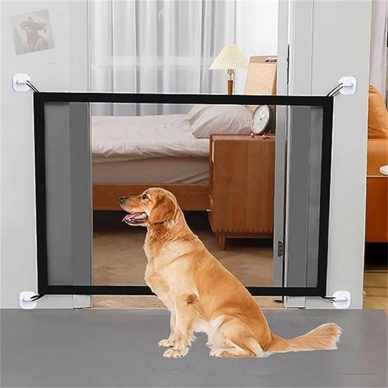 GEALFIS Ворота безопасности для собак, барьер сетчатый 110x72 см, расширяемый портативный для лестниц, дверей, комнат, защитное ограждение