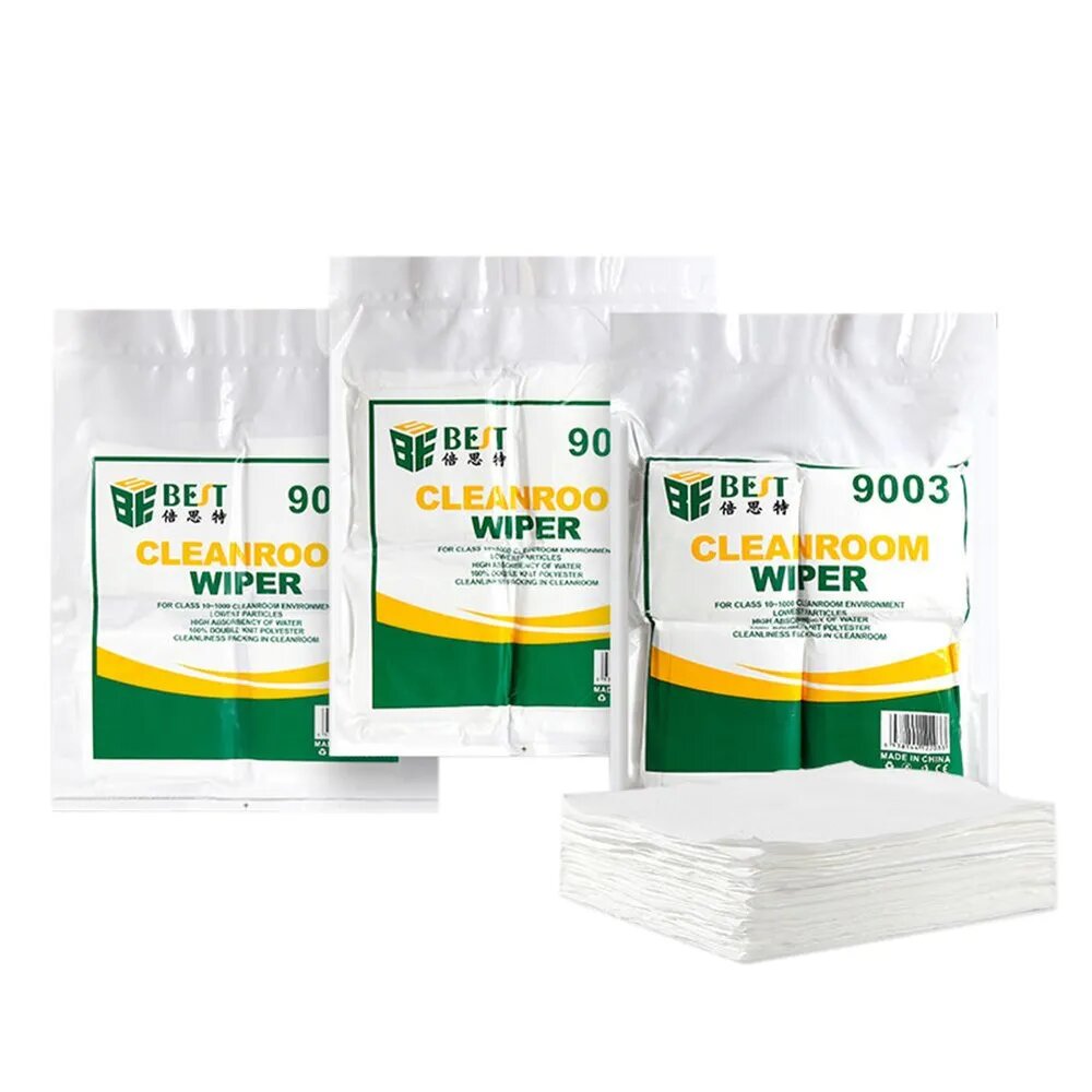 Антистатическая салфетка из микрофибры 325x250 мм для чистки электроники, 100 шт