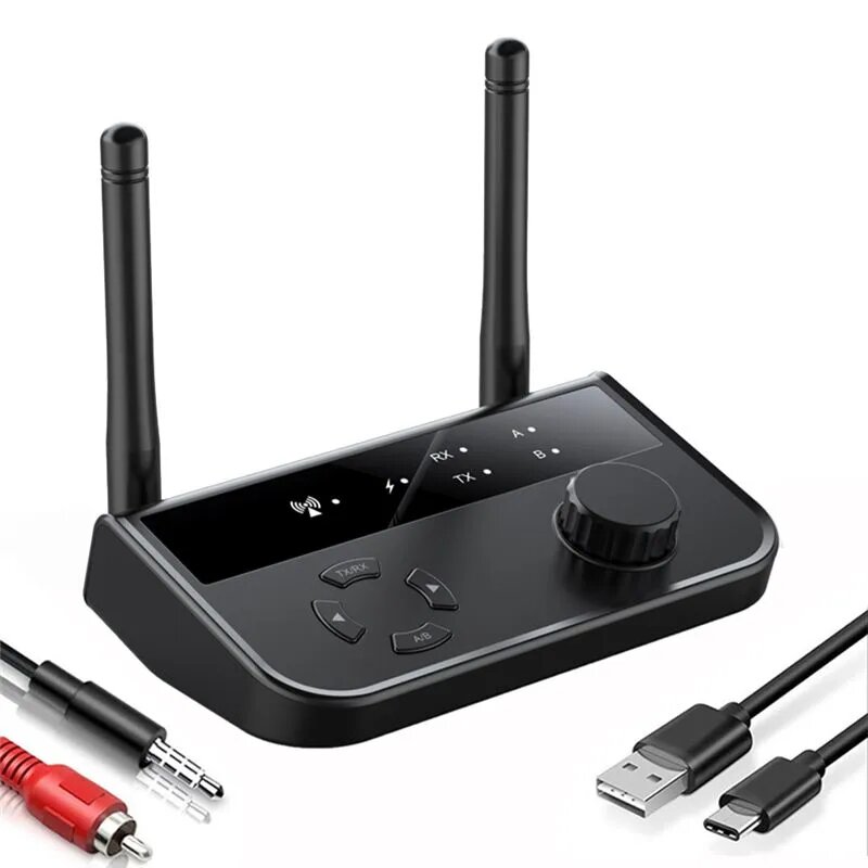 (Q R ) Bluetooth-передатчик-приемник BT5.3 3,5 мм Aux Jack Беспроводной аудио-музыкальный адаптер совместим с ТВ-автомобильных наушников ПК