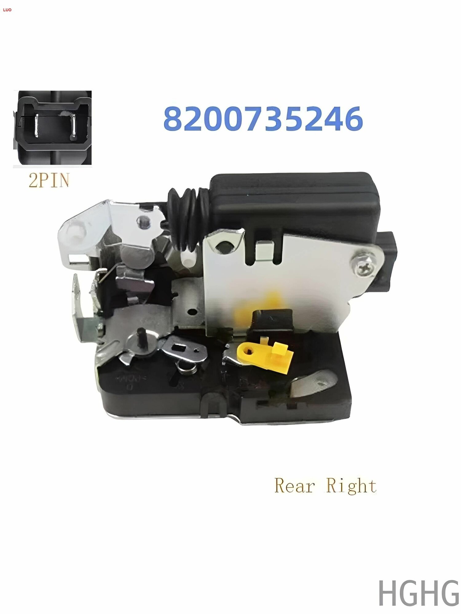 8200735246 Правая задняя дверь, 2 контакта, привод дверного замка, для Renault Dacia Duster Sandero